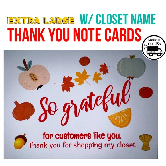 Mailers N More | Office | Posh Thank You Cards Handmade Extra Large ...